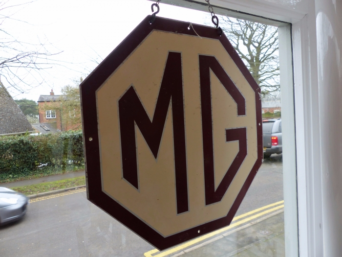 MG original double sided tin sign , great item | Automobilia-UK ...