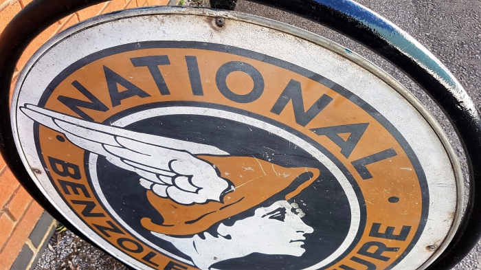 National Benzole double sided ORIGINAL sign with wall bracket , rare ...