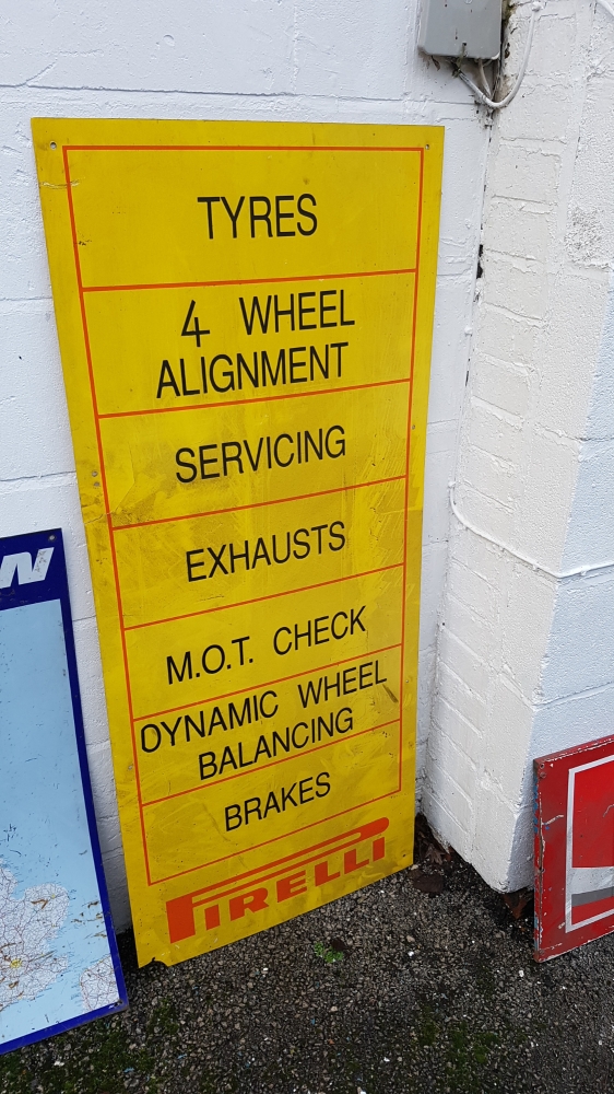 Pirelli sign 54 x 22 inch | Automobilia-UK - vintage petrol pumps ...