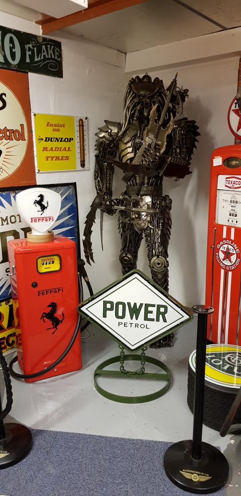 Power Petrol forecourt double side free standing display sign 1930's ...