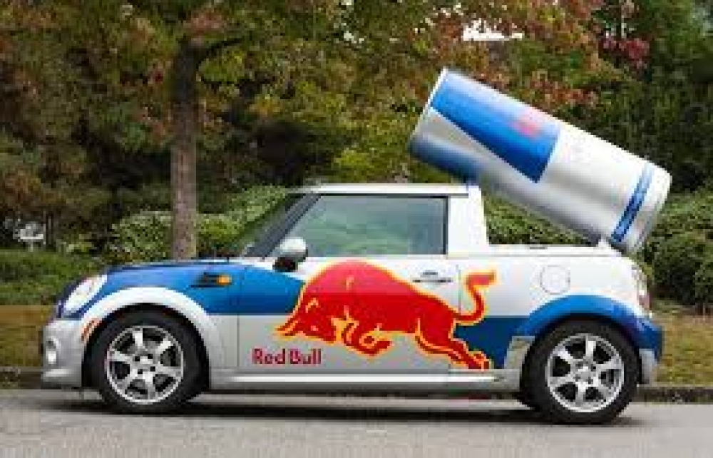 REDBULL ORIGINAL advertising can found on Mini car promotion ...