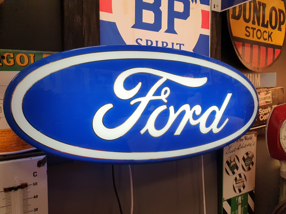 FORD Original showroom LIGHTBOX sign 42 x 16 inch STUNNING Delivered to ...
