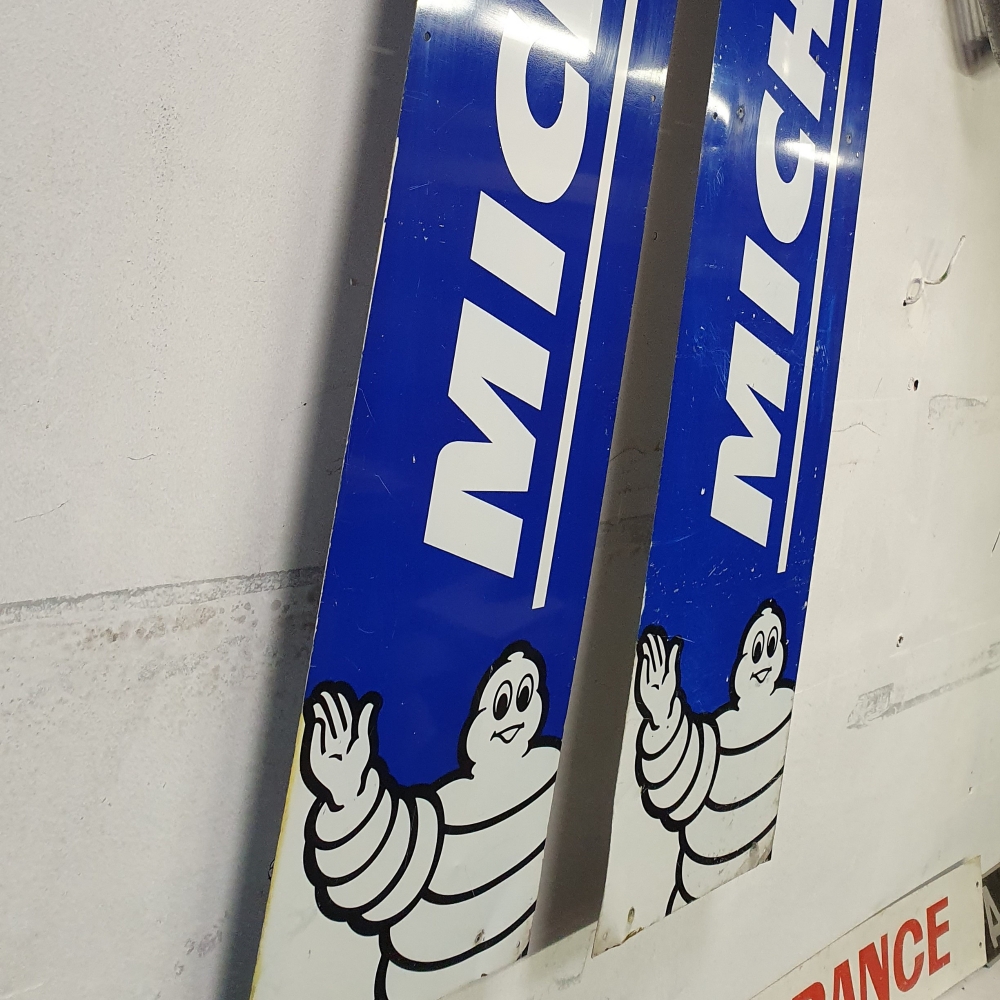 Michelin man signs 60 x 12 inch rare pennant display hanging signs ONE ...