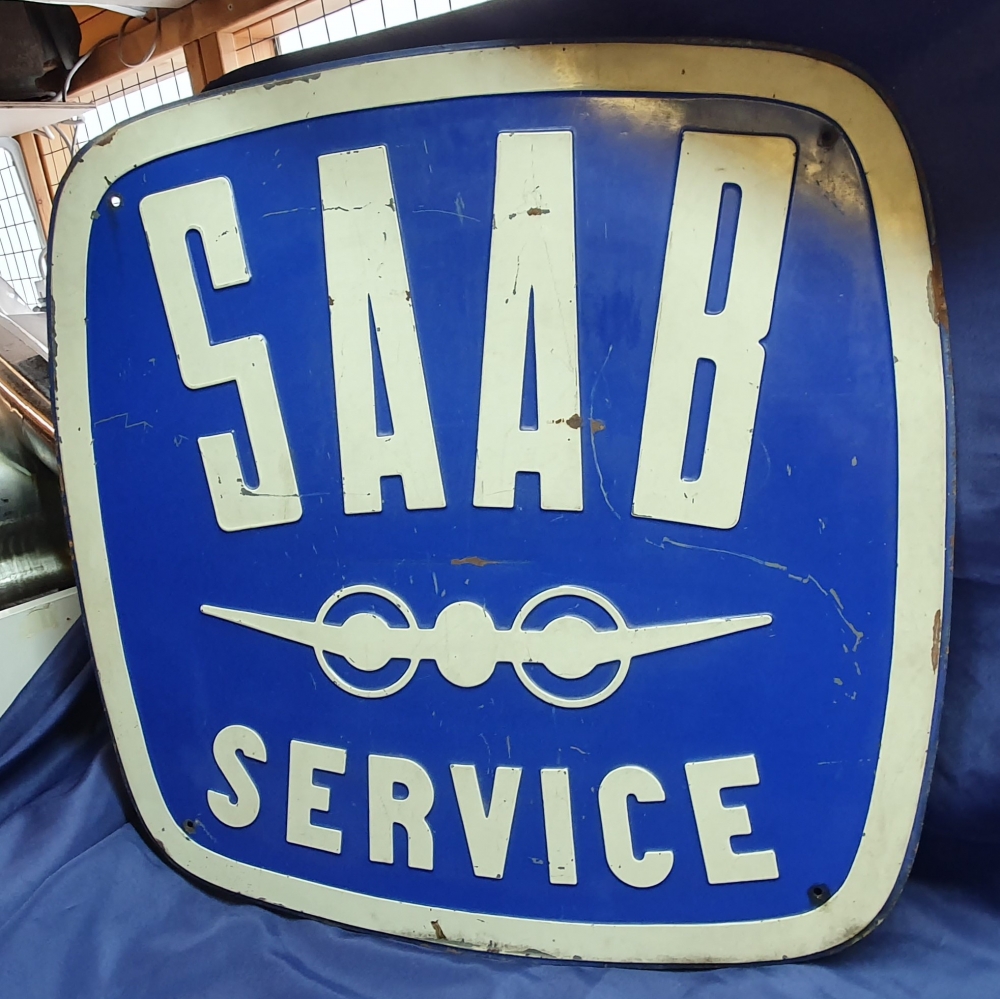 SAAB metal sign ORIGINAL dealer sign 1960's 70's SOLD IN 48 Hours to ...