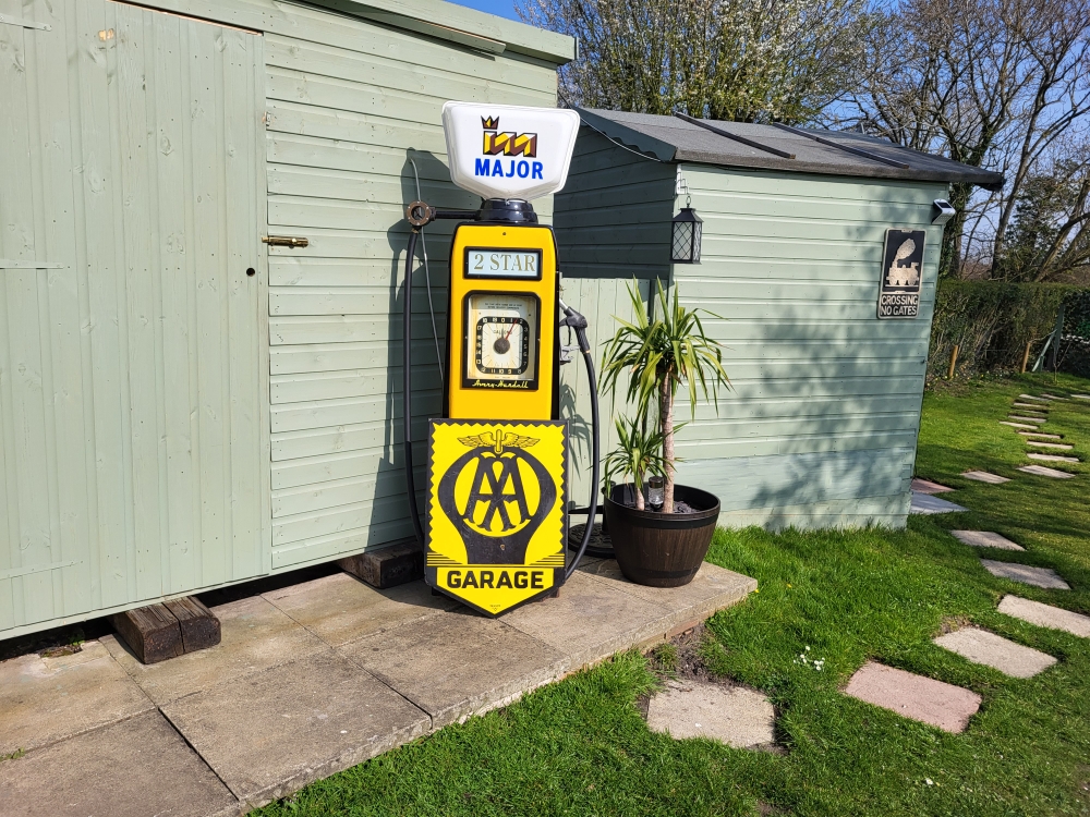 AA Garage sign ORIGINAL Enamel ! great item ! 31 x 22 inch ...