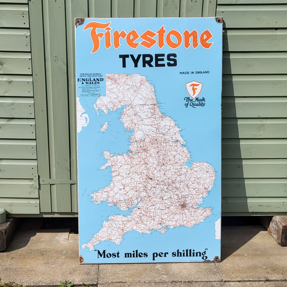 Firestone enamel ORIGINAL sign !stunning ! NOW SOLD | Automobilia-UK ...