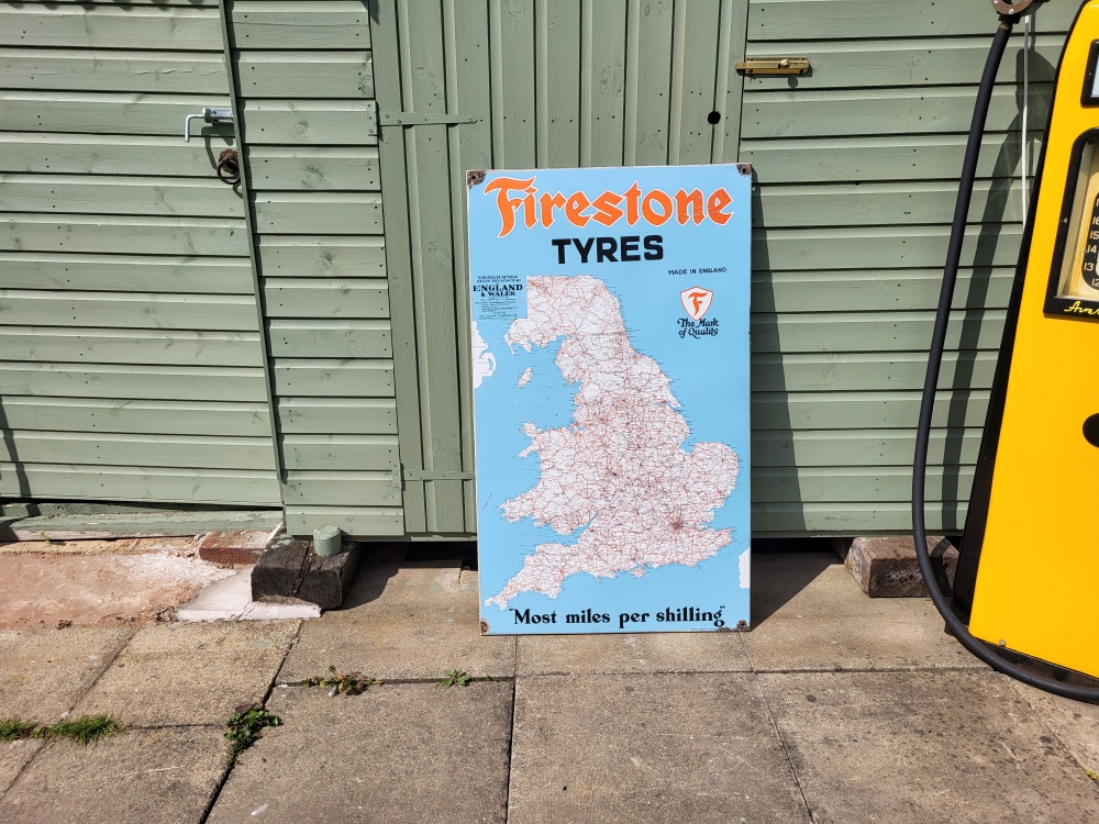 Firestone enamel ORIGINAL sign !stunning ! NOW SOLD | Automobilia-UK ...