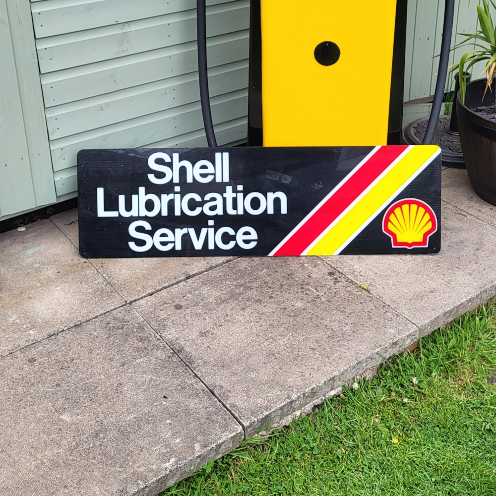 SHELL Lubrication ORIGINAL sign 48 x 14 inch | Automobilia-UK - vintage ...