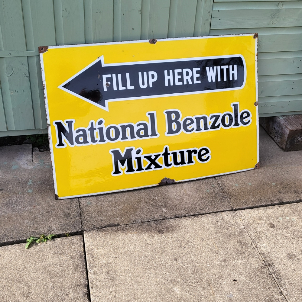 A National Benzole enamel sign ORIGINAL just STUNNING | Automobilia-UK ...