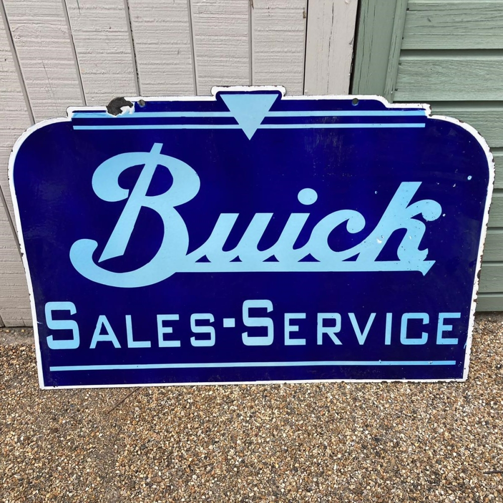 BUICK enamel sign 42 x 28 inches app. double sided | Automobilia-UK ...