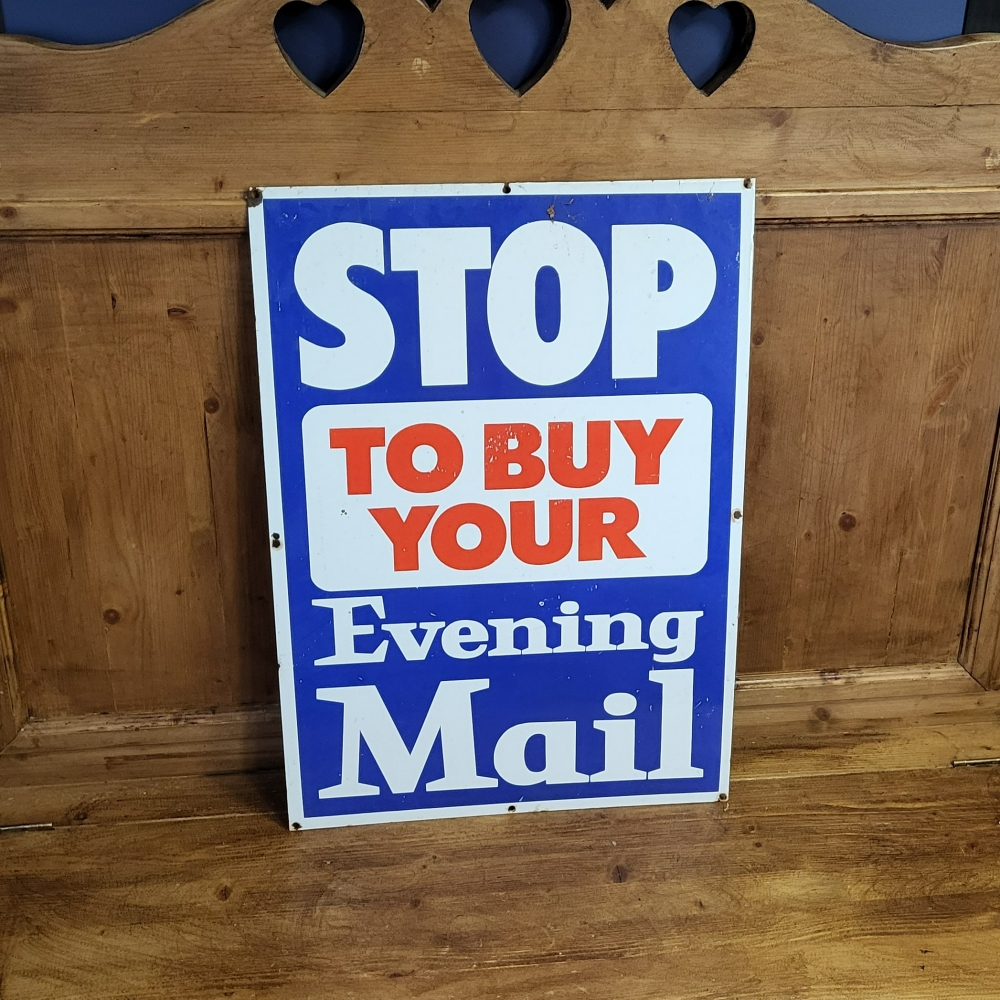 An EVENING MAIL enamel sign 24 x 17 inches | Automobilia-UK - vintage ...