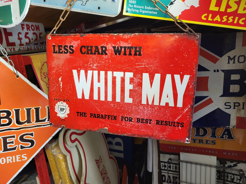 SHELL MEX BP paraffin enamel ORIGINAL double sided RARE | Automobilia ...