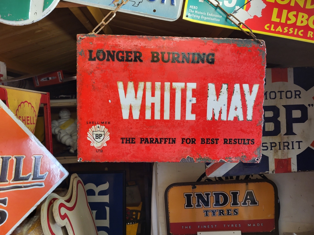 SHELL MEX BP paraffin enamel ORIGINAL double sided RARE | Automobilia ...