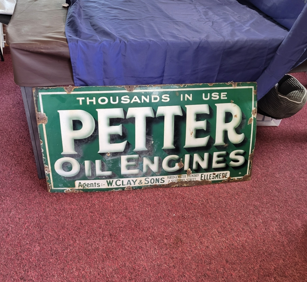 PETTER original enamel sign VERY RARE | Automobilia-UK - vintage petrol ...