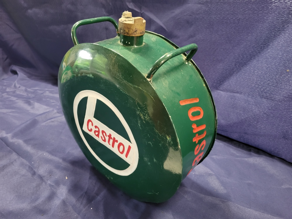 CASTROL round can with embossed lettering Great display item ...