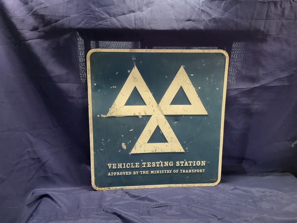 MOT testing station alloy sign embossed letters 24 x 24 inches ...