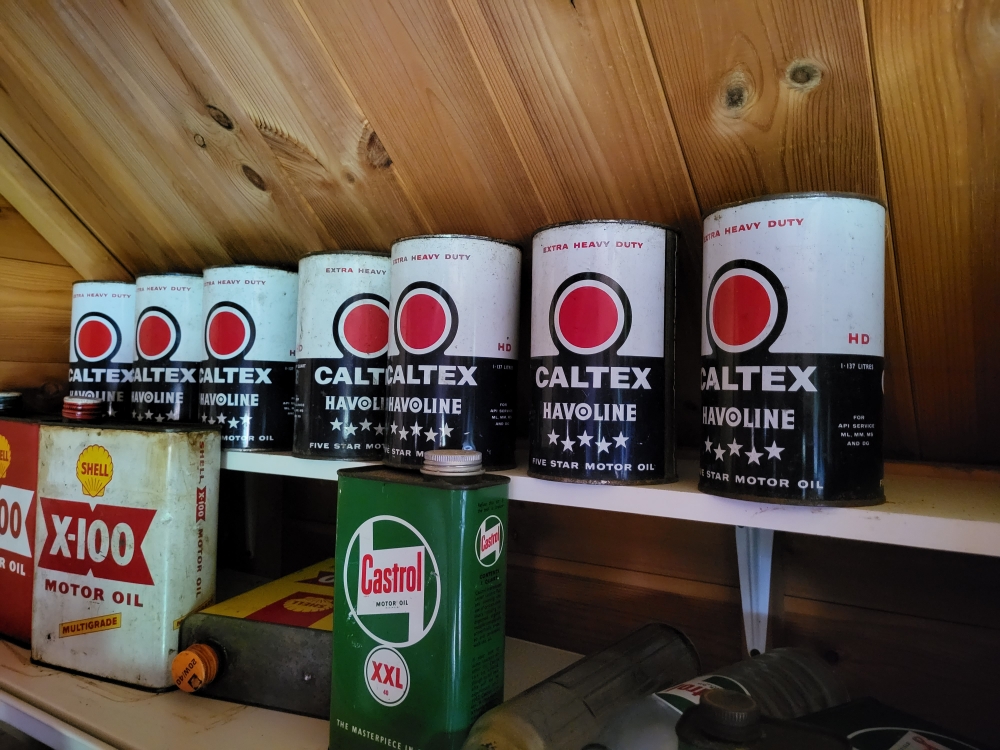 Havoline Caltex oil cans x 4 | Automobilia-UK - vintage petrol pumps ...