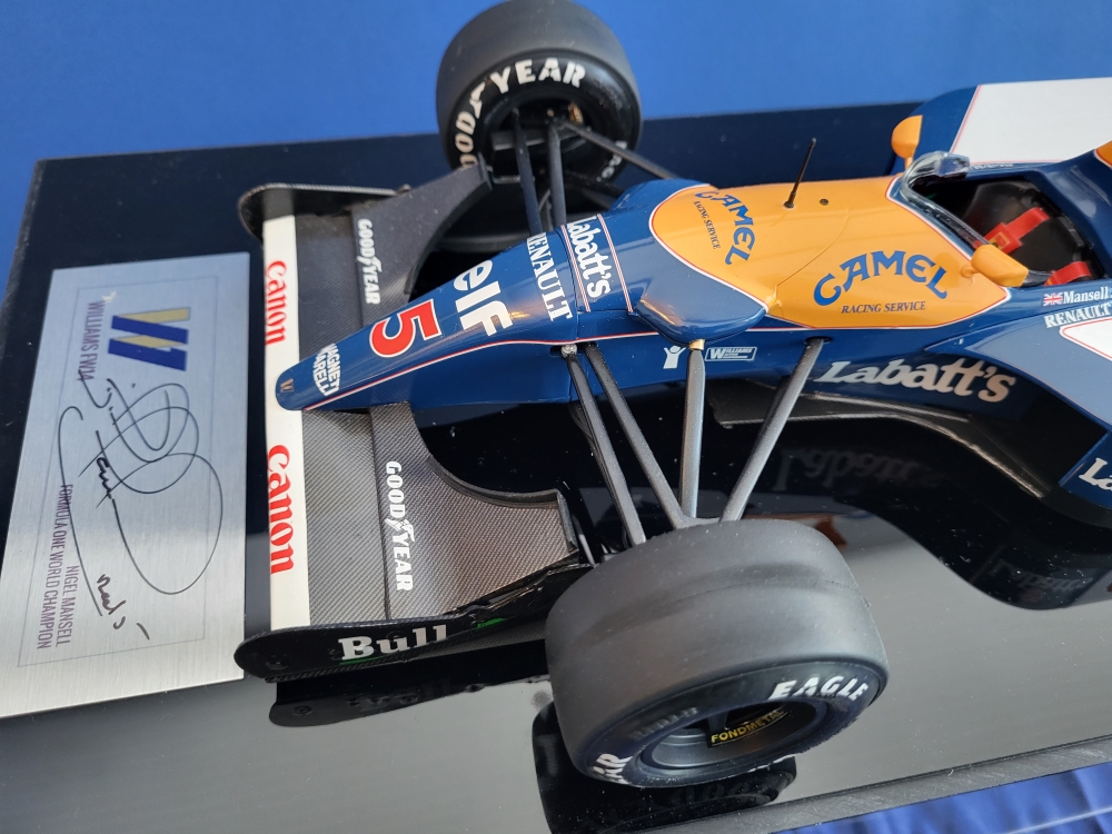 NIGEL MANSELL Williams 1/12 scale model SUPERB Commission Sales ...