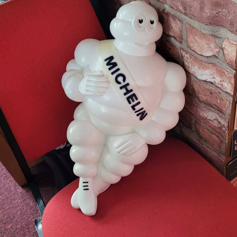MICHELIN MAN 18 inch with bracket and light ! SUPERB ! NOW SOLD ...