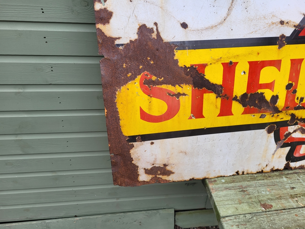 SHELL Garage sign ORIGINAL enamel 72x36 inches | Automobilia-UK ...