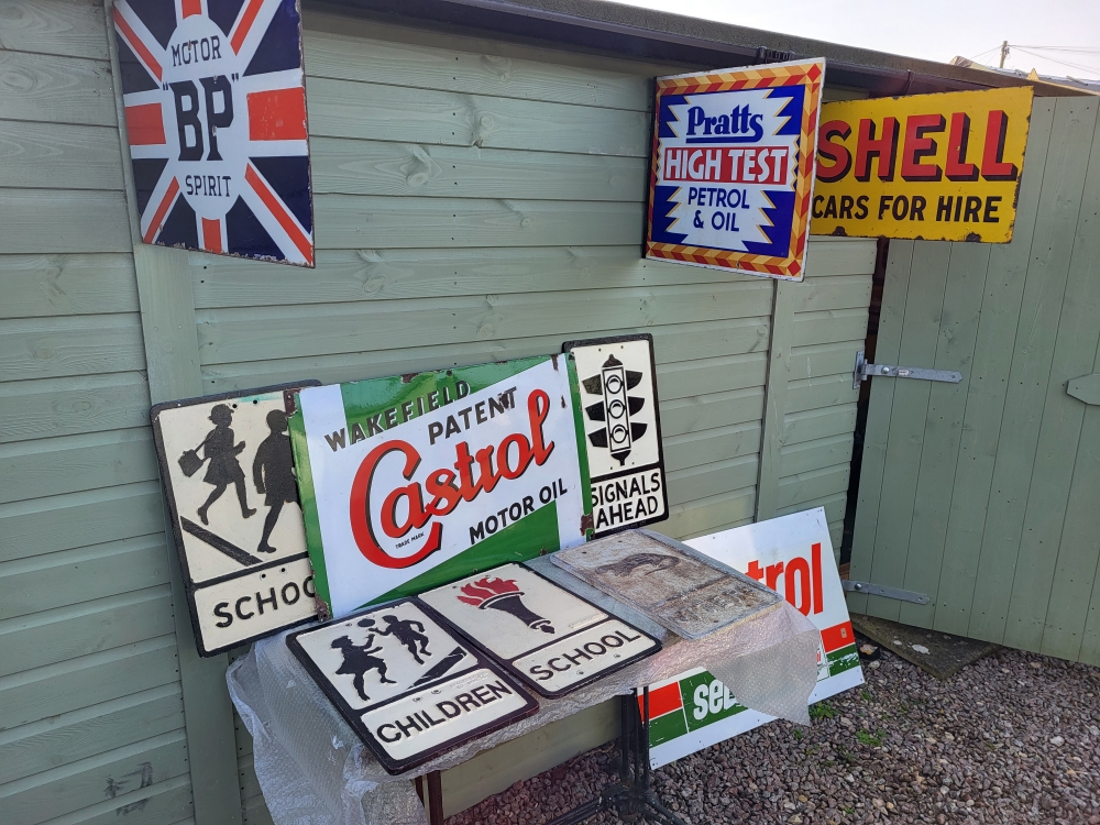 SHELL Cars for Hire Double sided ORIGINAL enamel sign | Automobilia-UK ...