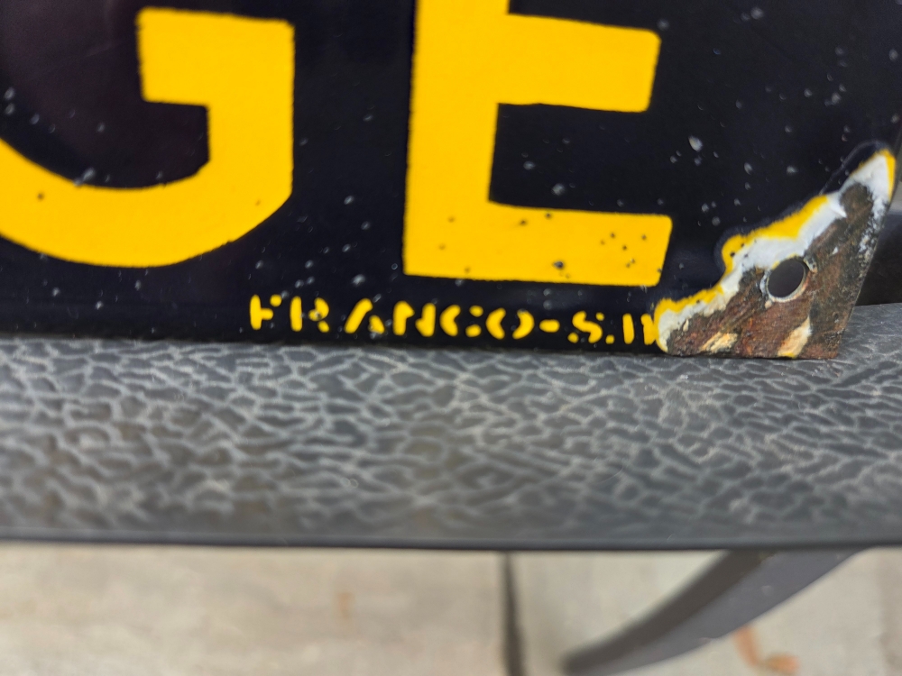 AA garage enamel sign ( stamped FRANCO ) 16 x 12 inches | Automobilia ...